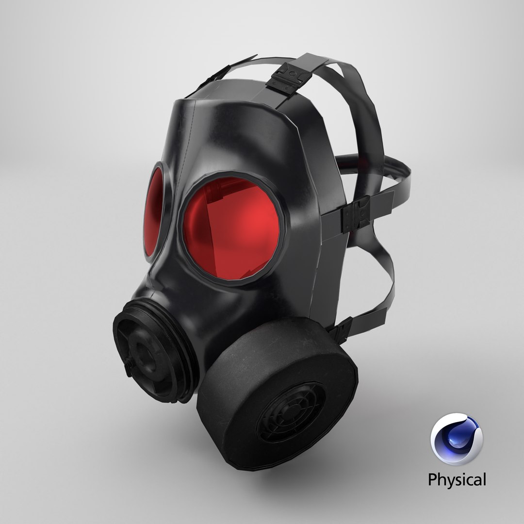 Gas Mask Red Mirrored 3D Model - TurboSquid 2065609