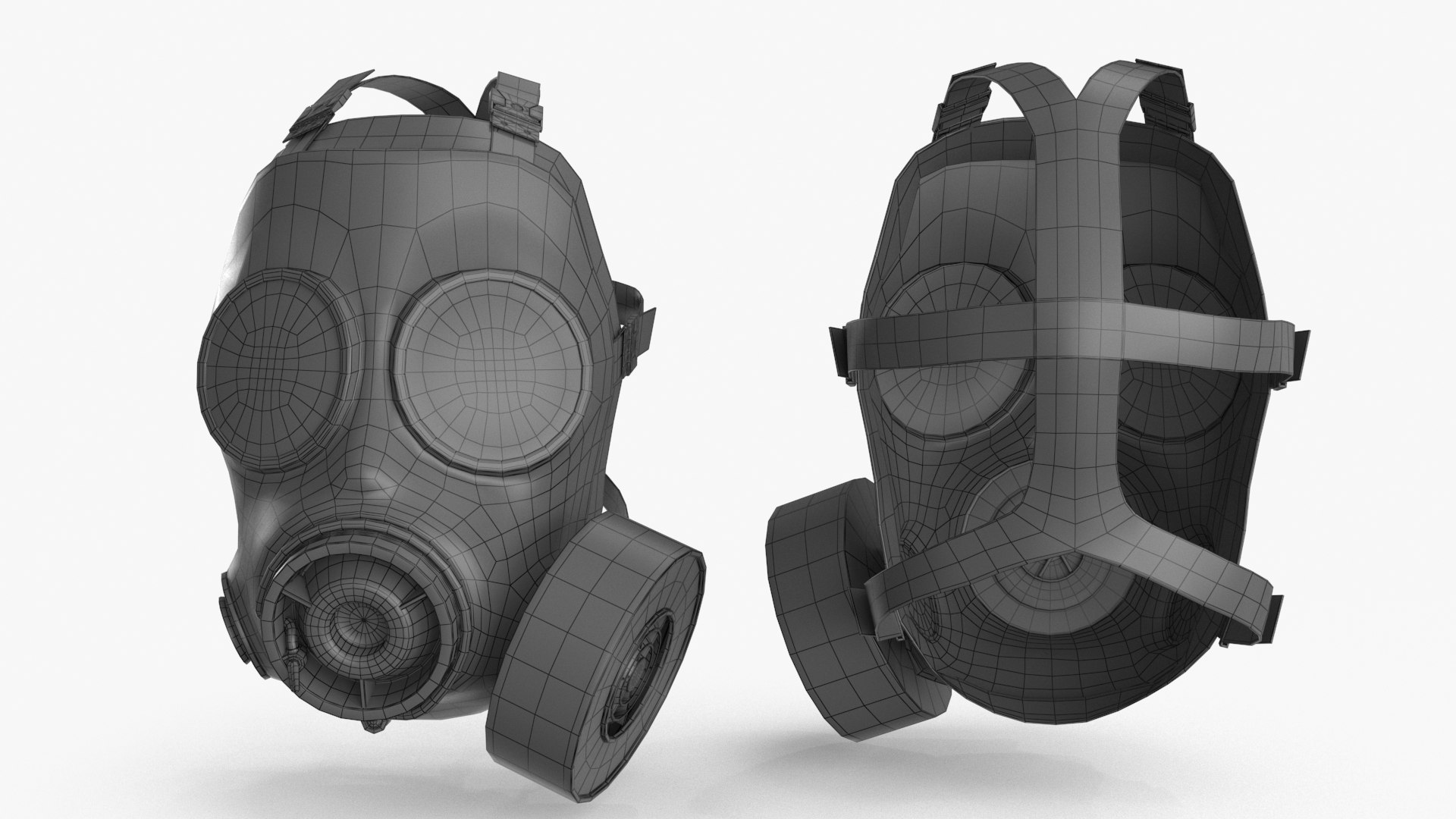 Gas Mask Red Mirrored 3D model - TurboSquid 2065609
