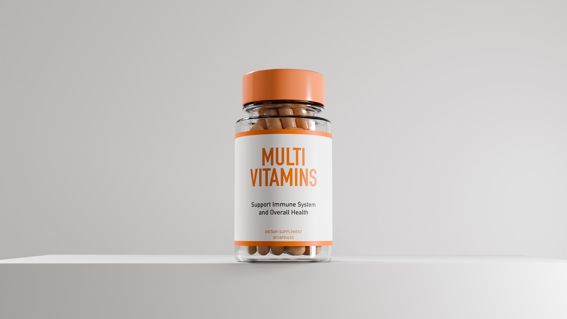 Multi Vitamins Bottle 3D Model - TurboSquid 2325482