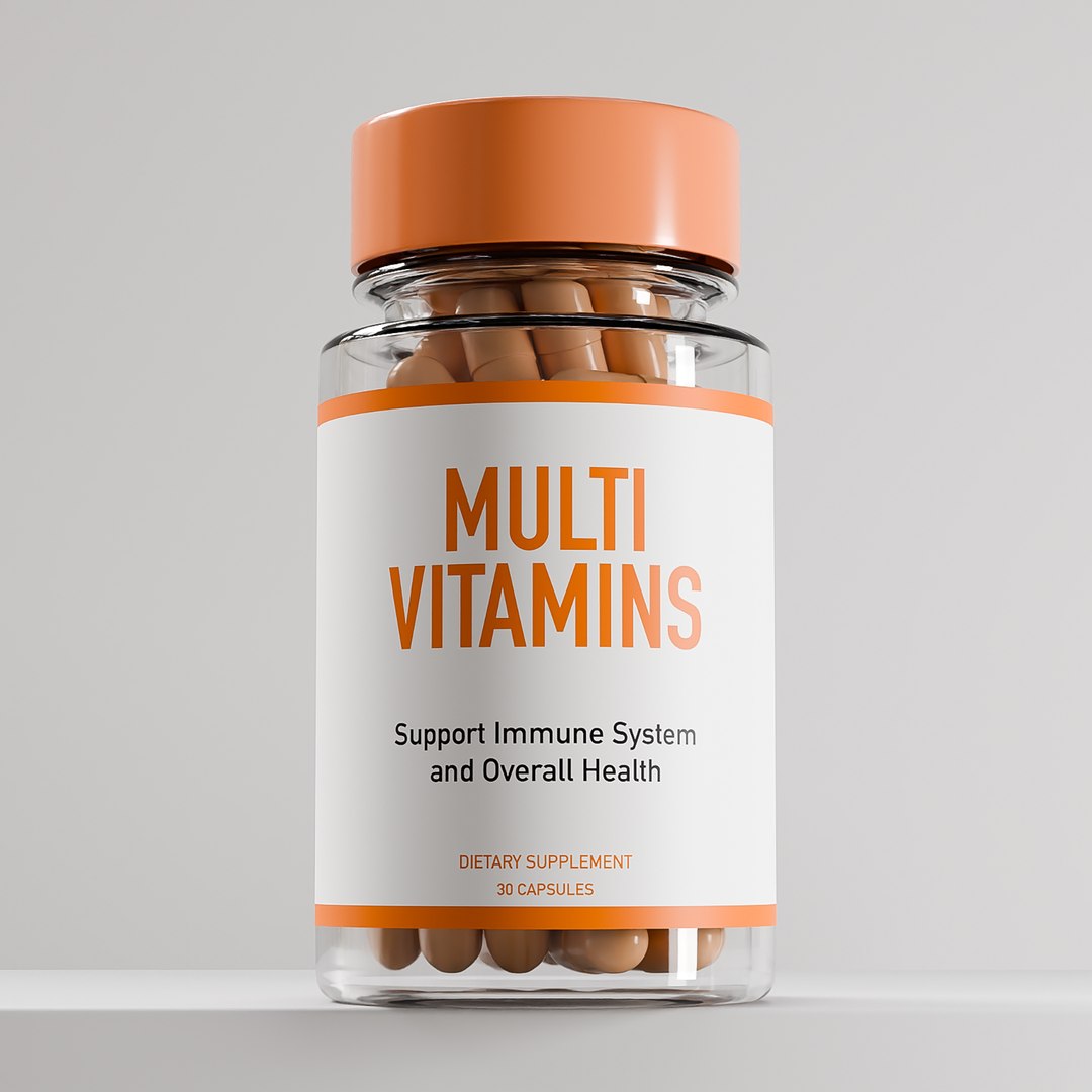 Multi Vitamins Bottle - Medicine 3D Model - TurboSquid 2325482