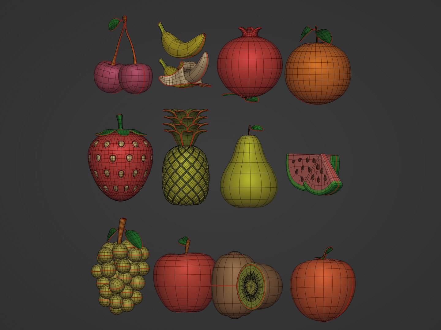 Fruit Pack Model - TurboSquid 2135549