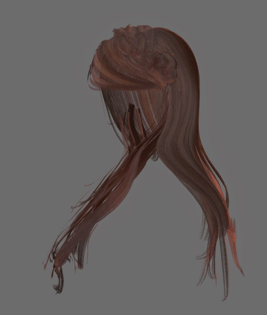 3D Female Hairstyle Hair Model - TurboSquid 1416505