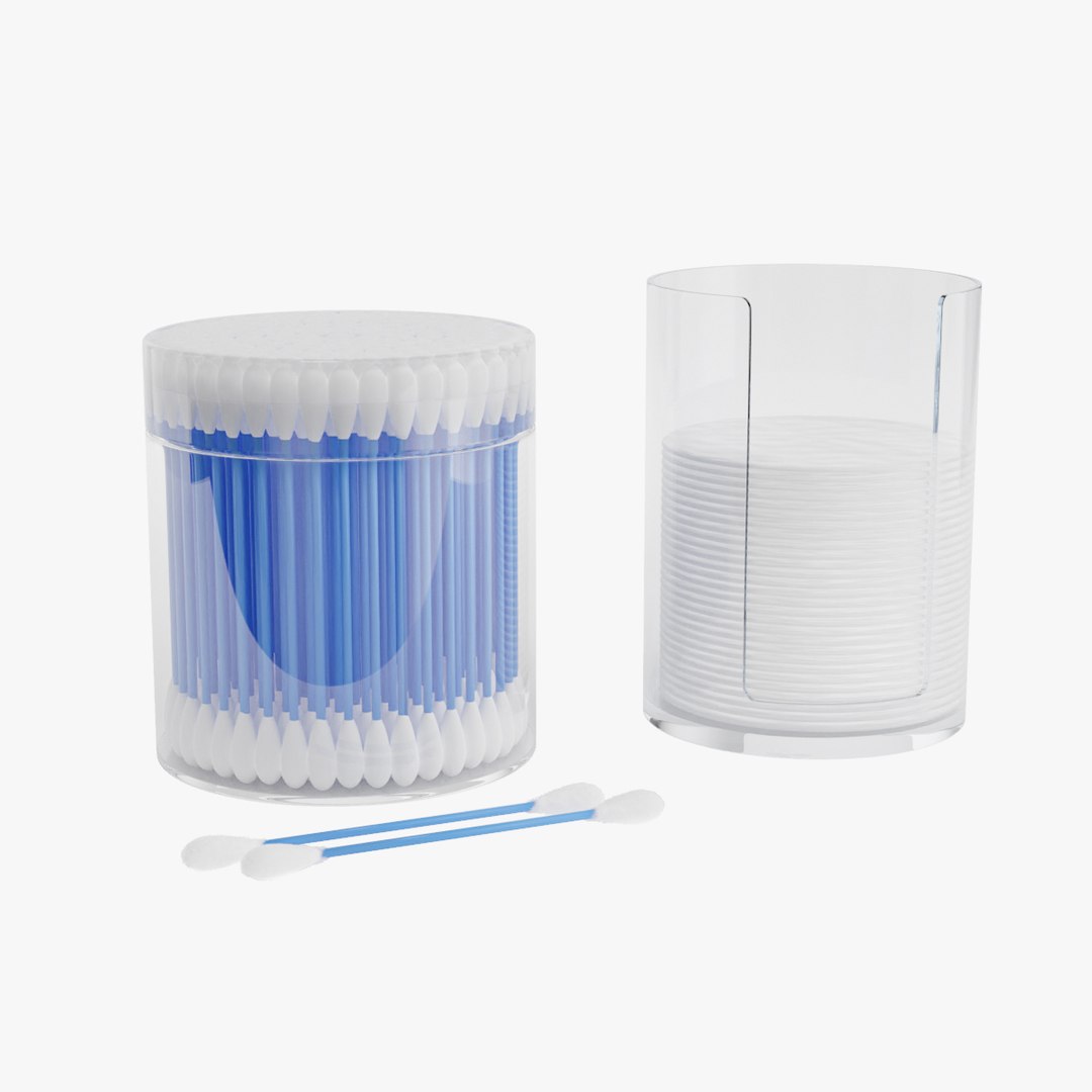 3D Cotton Swab Package Model - TurboSquid 2045585