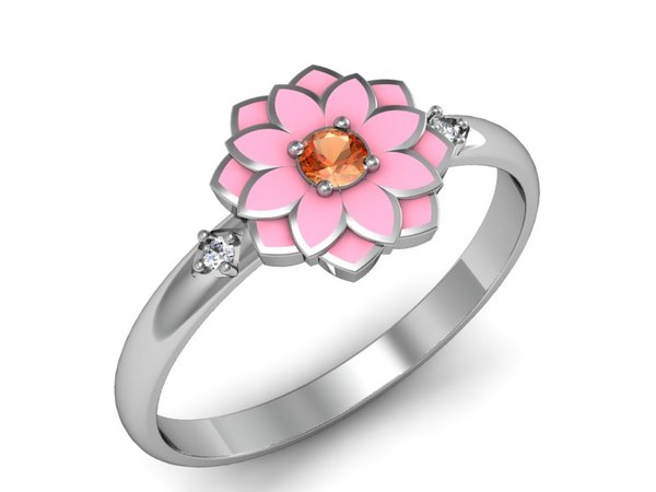 modelo 3d anillo con flor pandora - TurboSquid 1113374