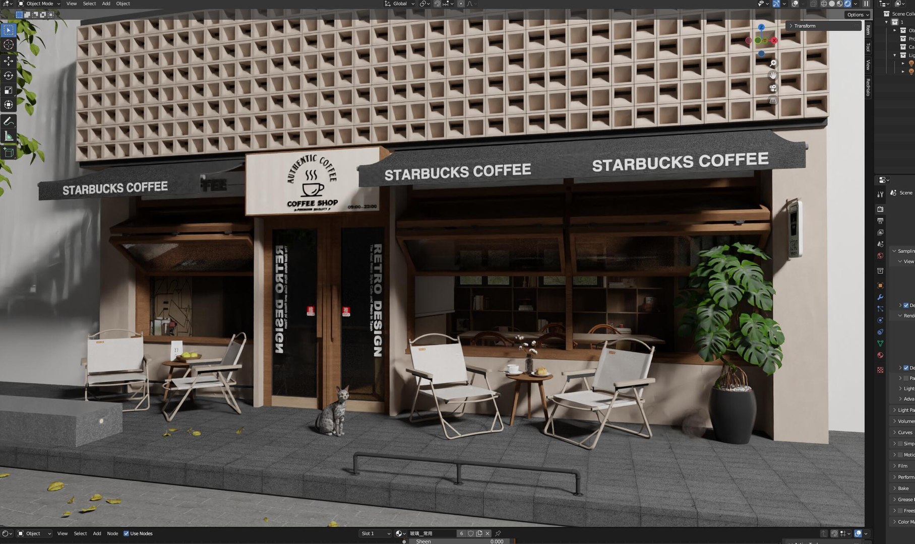 Storefront Shopfront Coffee Shop Retail City Model - TurboSquid 2215573