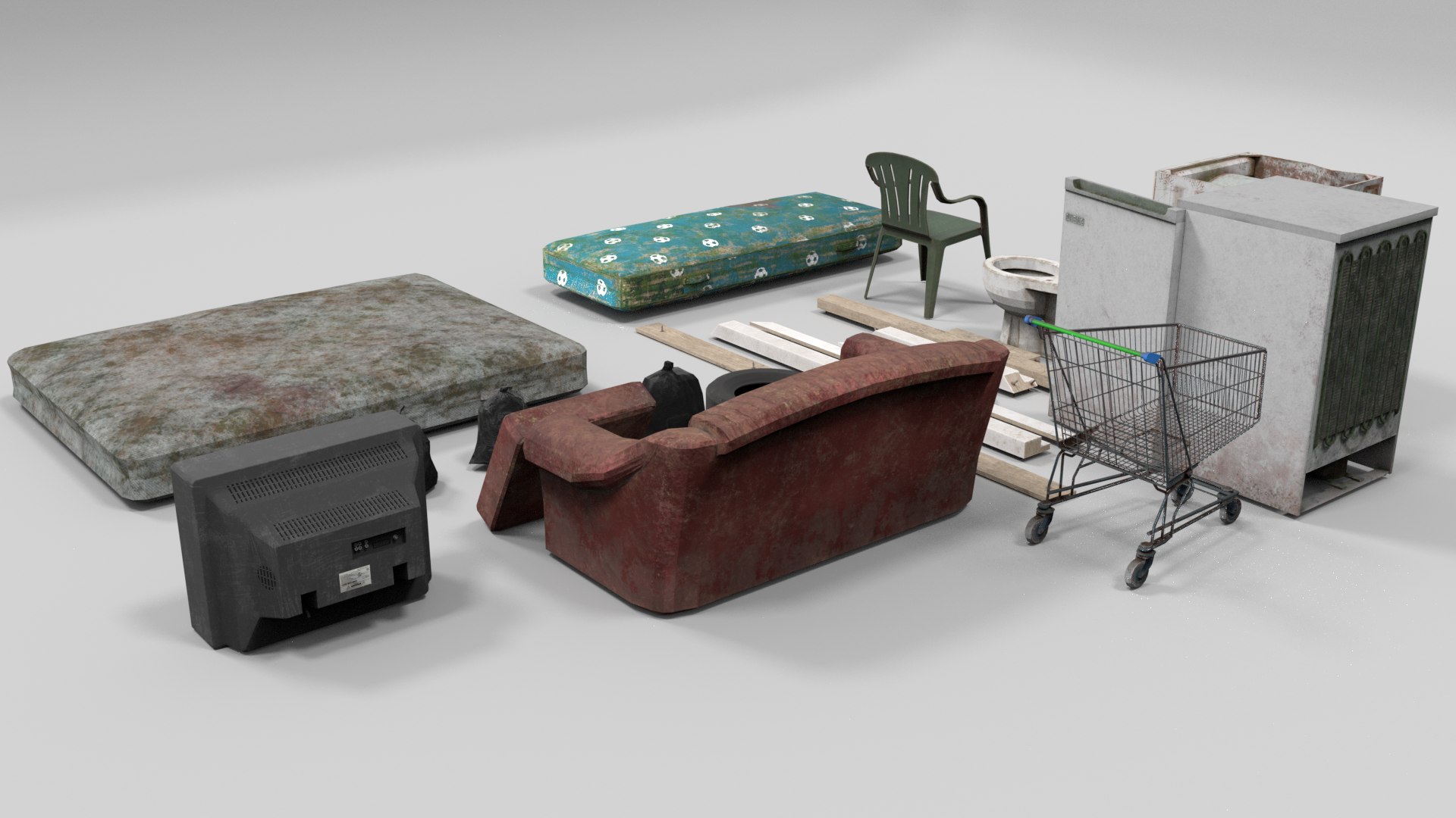 Abandoned Item Polys Model - TurboSquid 1397608
