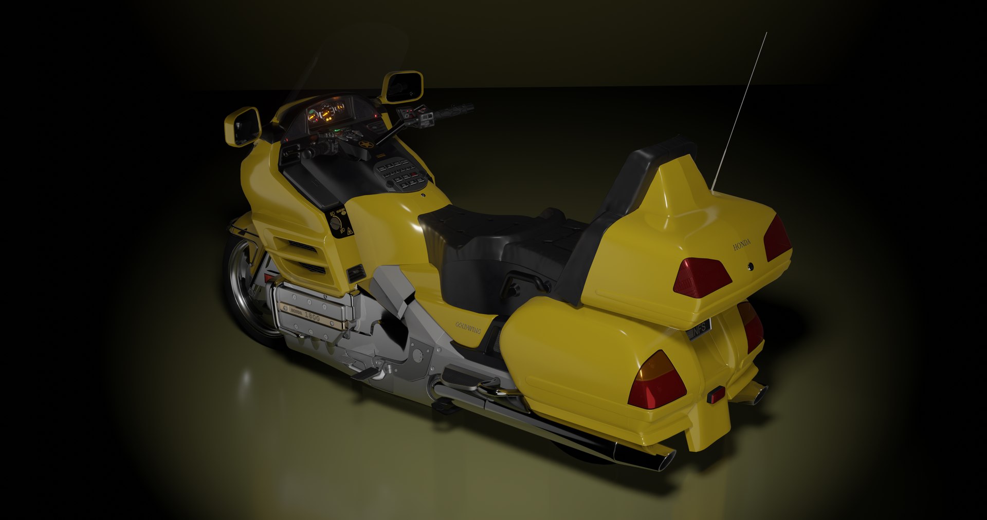 Honda GoldWing Yellow Model - TurboSquid 1836443
