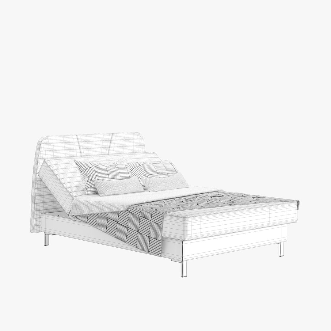 3D Model Realistic Bed - TurboSquid 1595747