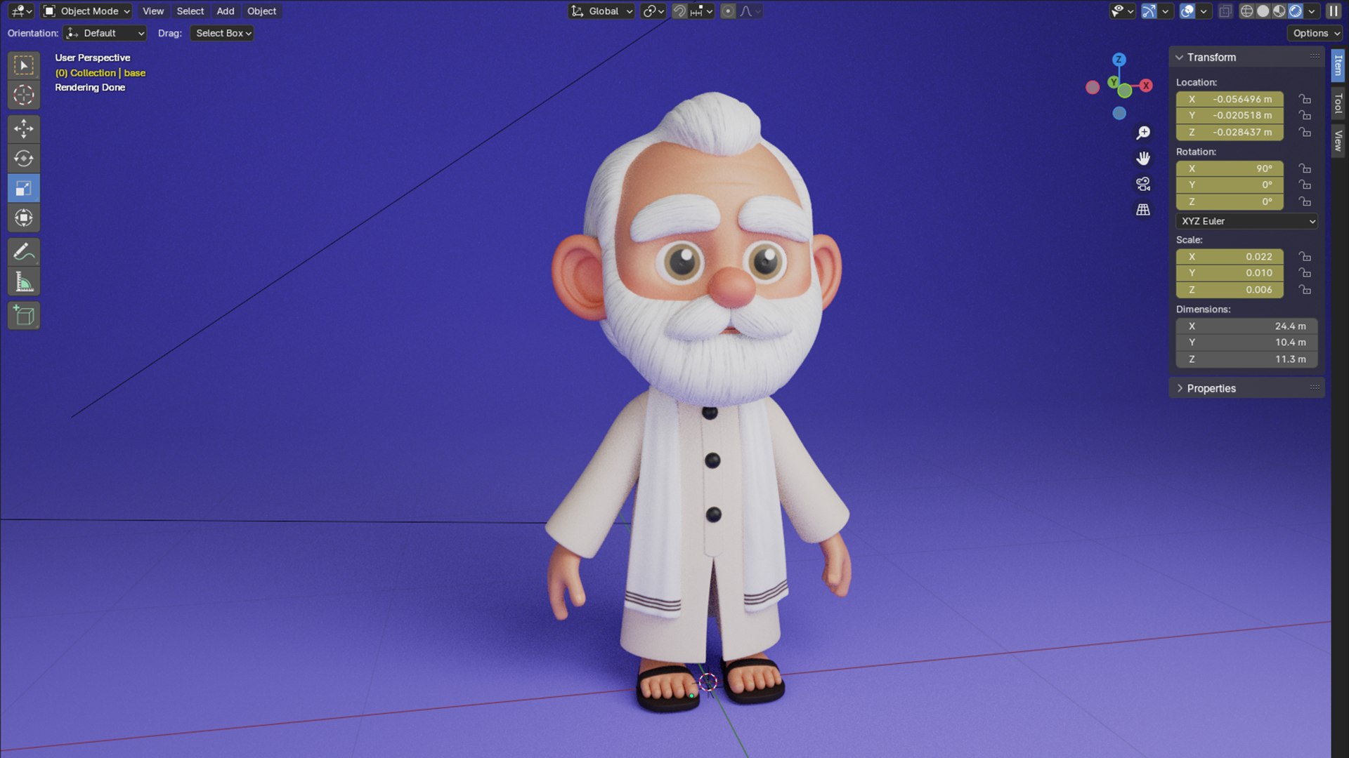 3D Cartoon Old Man Character 3d Model Model - TurboSquid 2230504