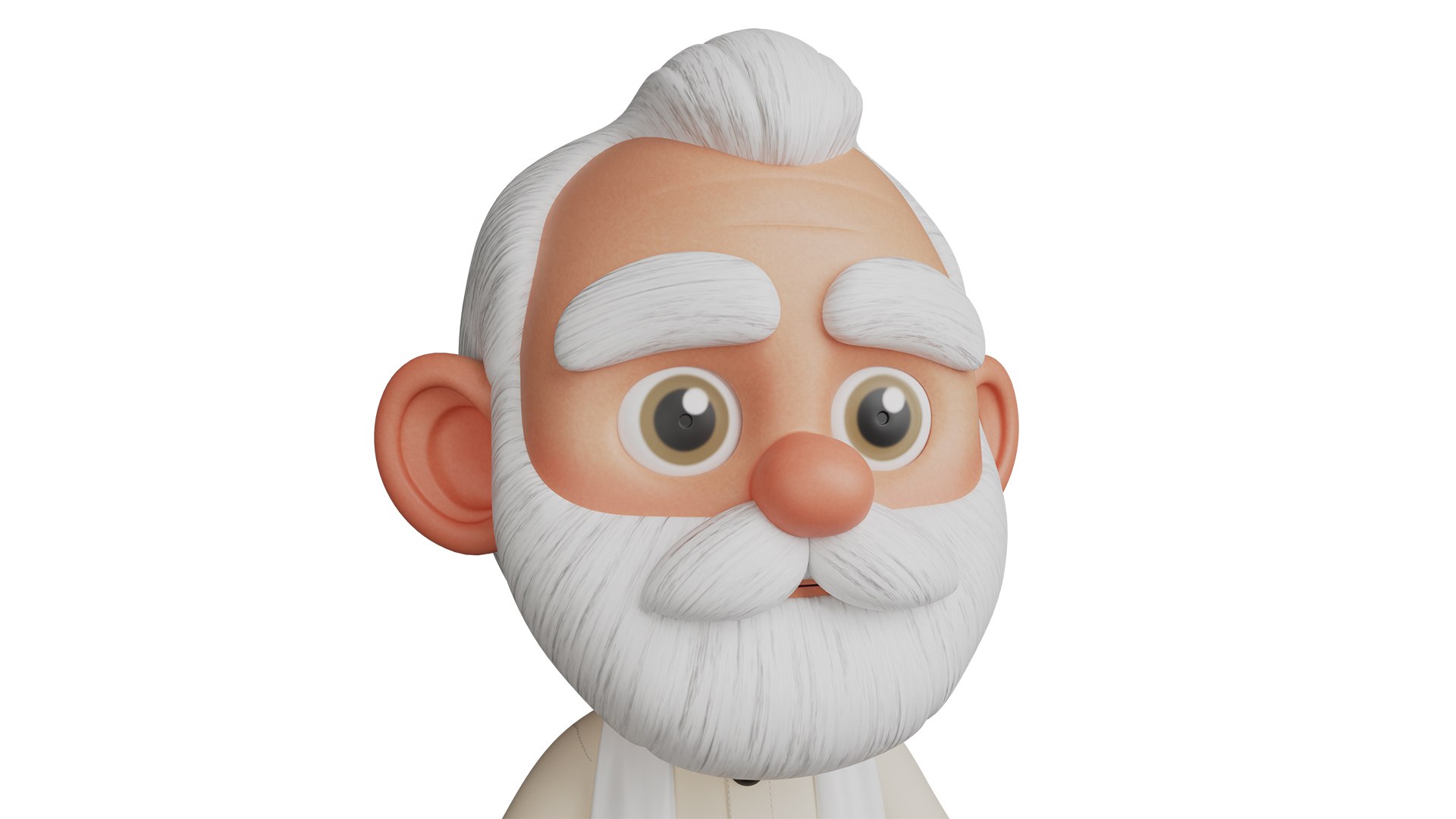 3D Cartoon Old Man Character 3d Model Model - TurboSquid 2230504