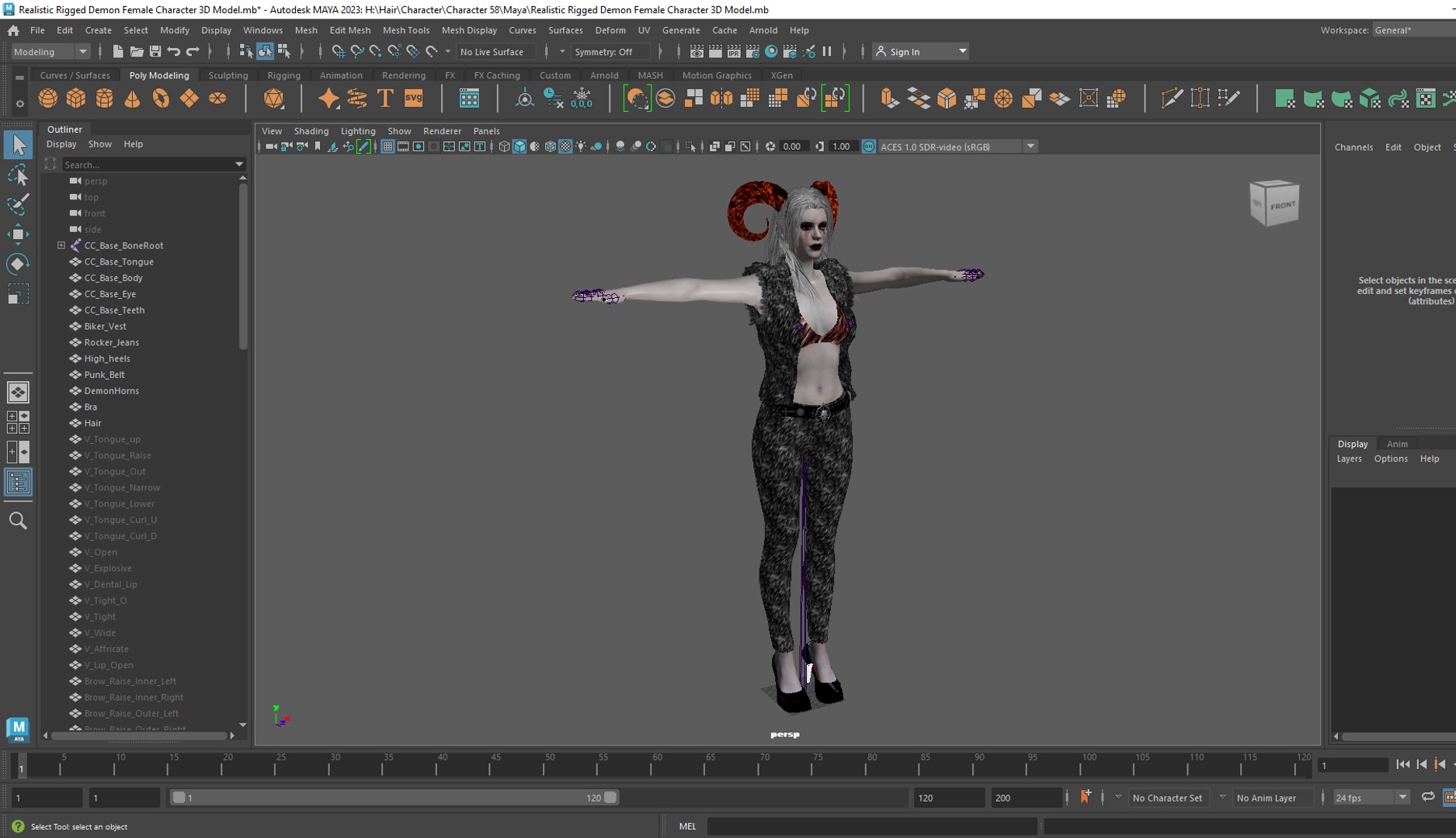 Realistic Rigged Demon Female Character 3D Model - TurboSquid 2137272