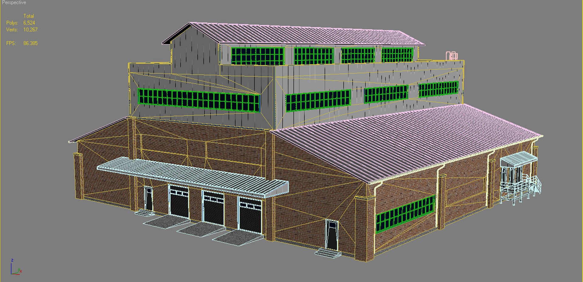 Warehouse building model - TurboSquid 1327414