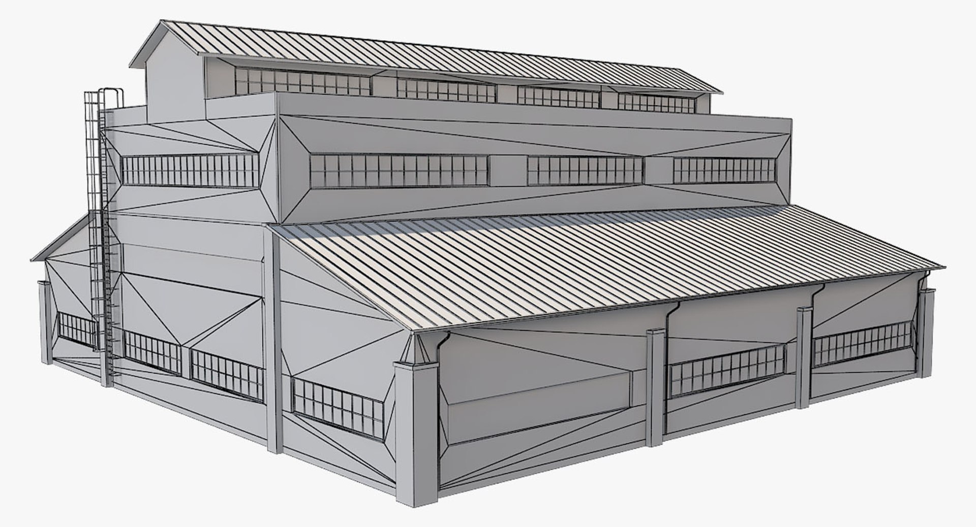 Warehouse building model - TurboSquid 1327414