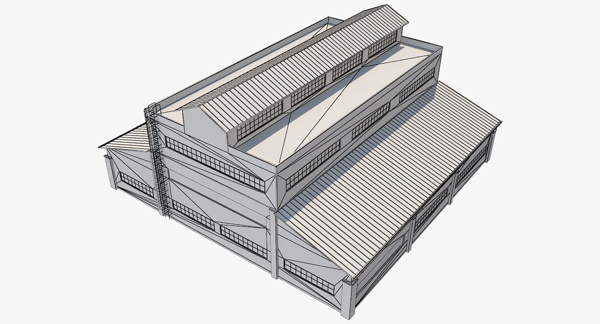 Warehouse building model - TurboSquid 1327414
