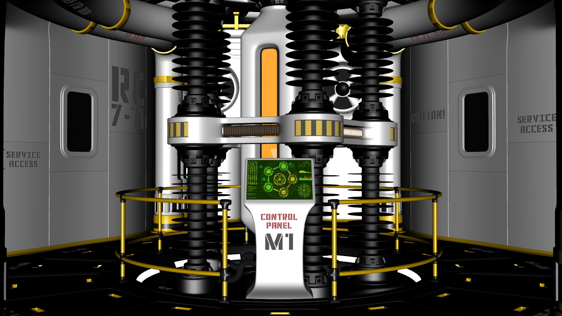 Nuclear Reactor RC - 5 Sci-Fi Low-poly Model - TurboSquid 2355220