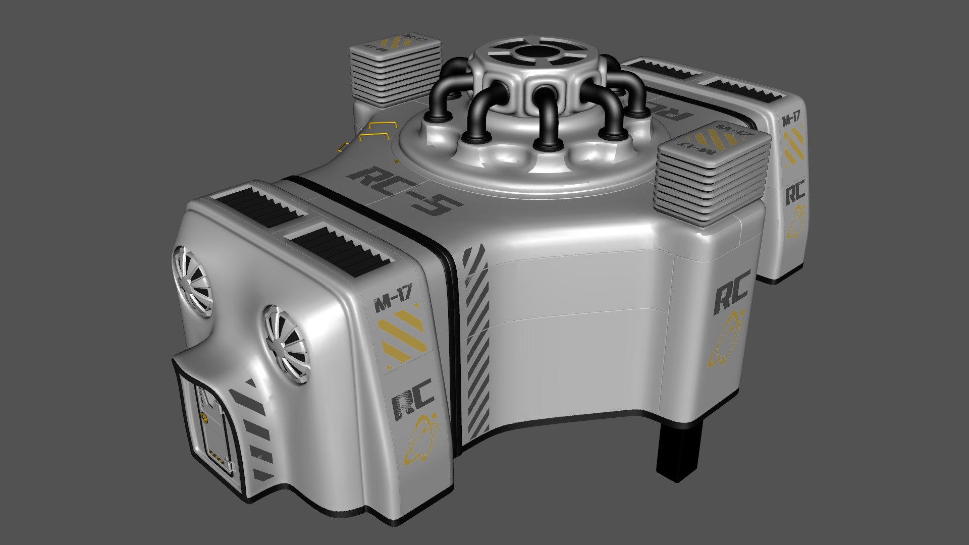 Nuclear Reactor RC - 5 Sci-Fi Low-poly Model - TurboSquid 2355220