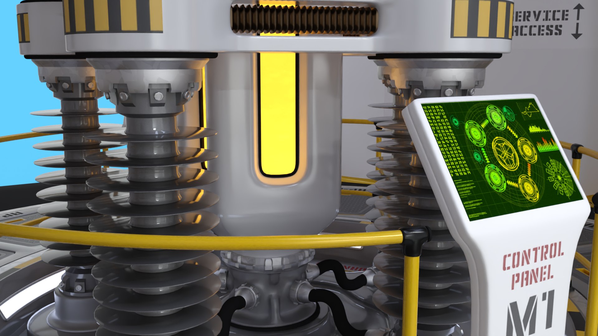 Nuclear Reactor RC - 5 Sci-Fi Low-poly Model - TurboSquid 2355220