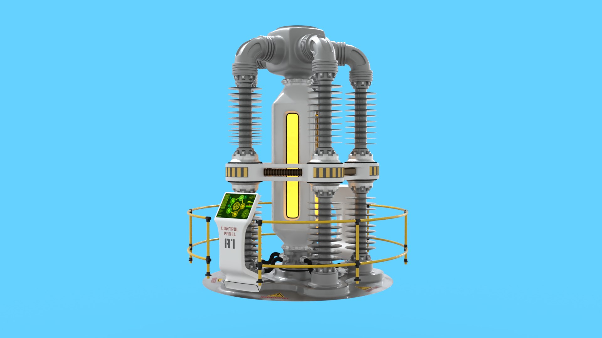 Nuclear Reactor RC - 5 Sci-Fi Low-poly Model - TurboSquid 2355220