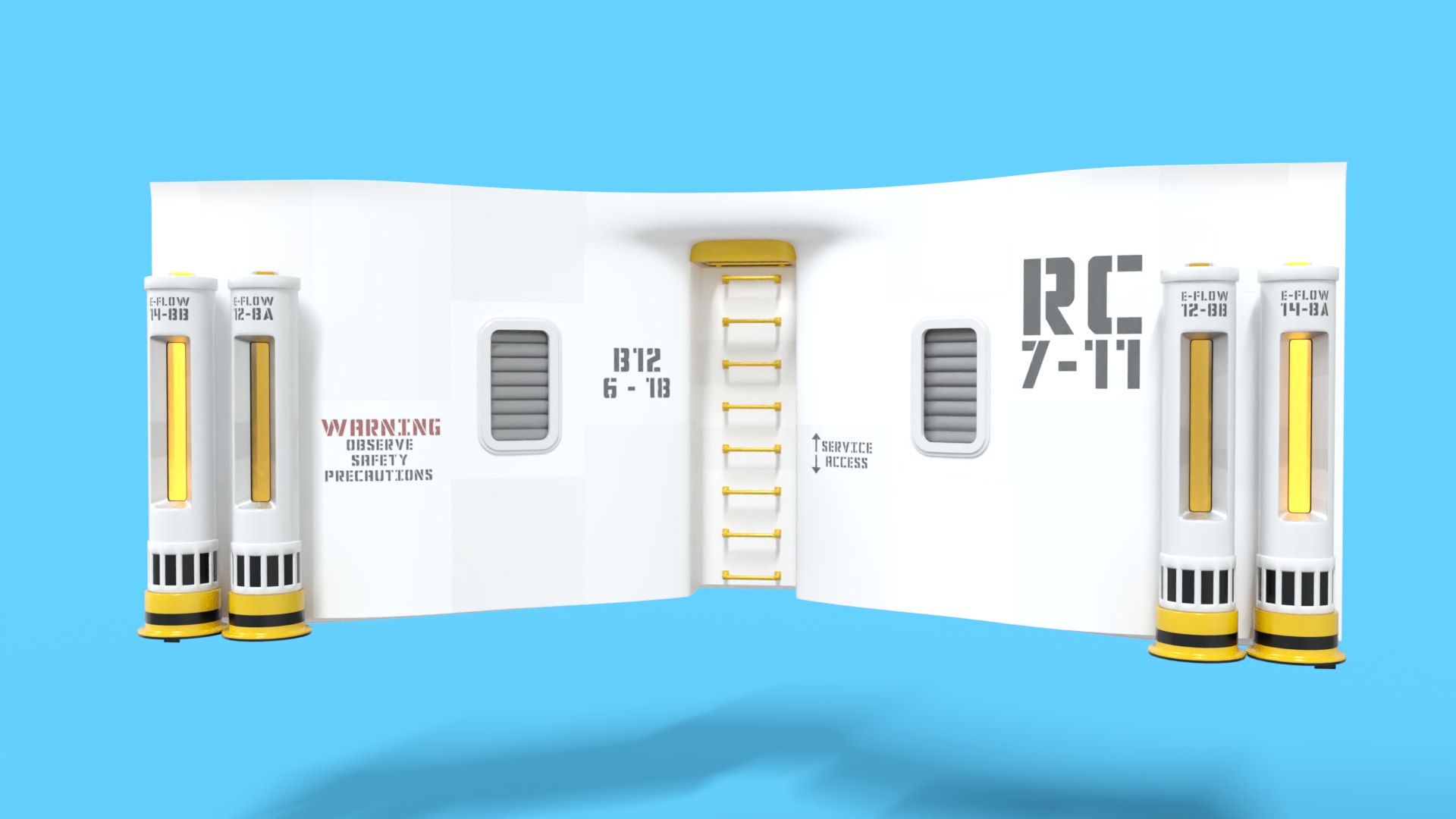 Nuclear Reactor RC - 5 Sci-Fi Low-poly Model - TurboSquid 2355220