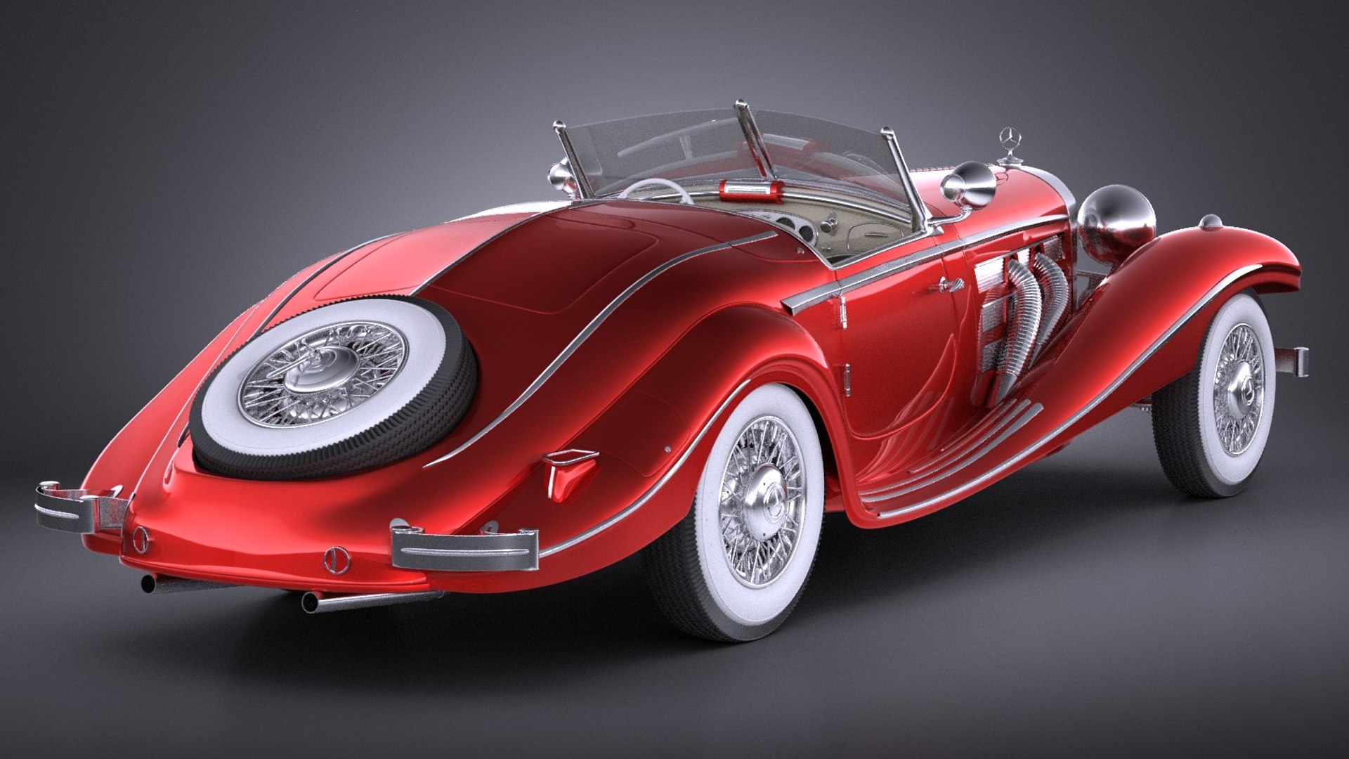 Mercedes 540k 1936 3d Model