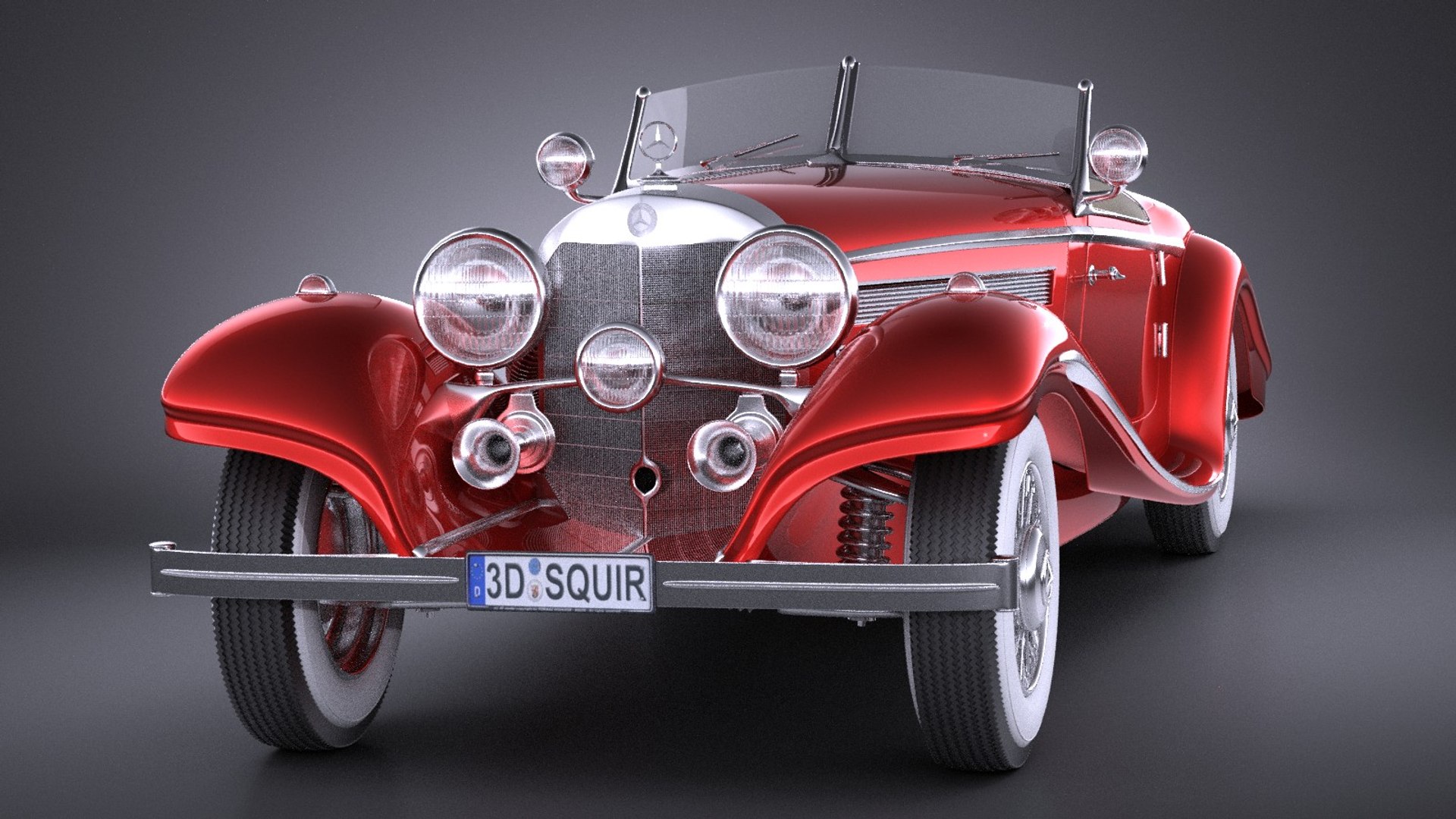 Mercedes 540k 1936 3d Model