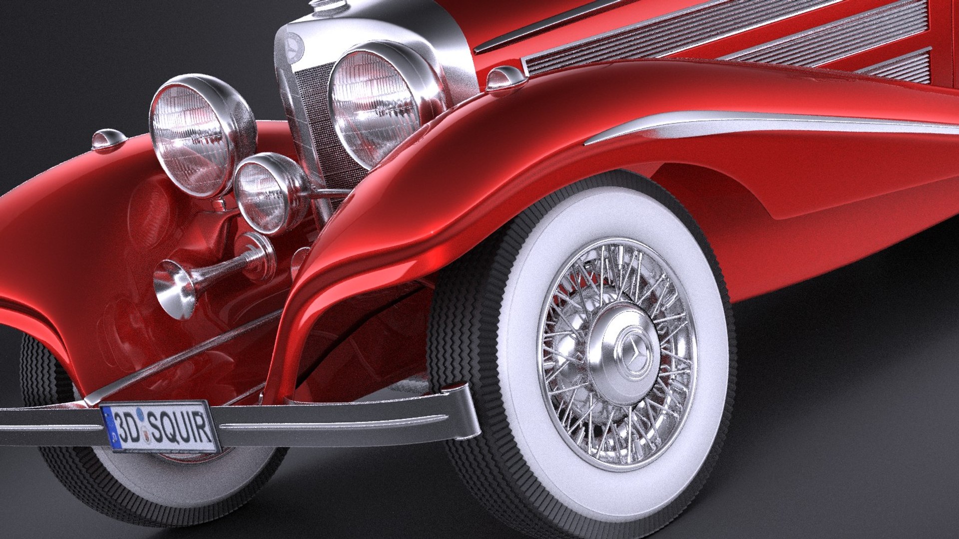 Mercedes 540k 1936 3d Model