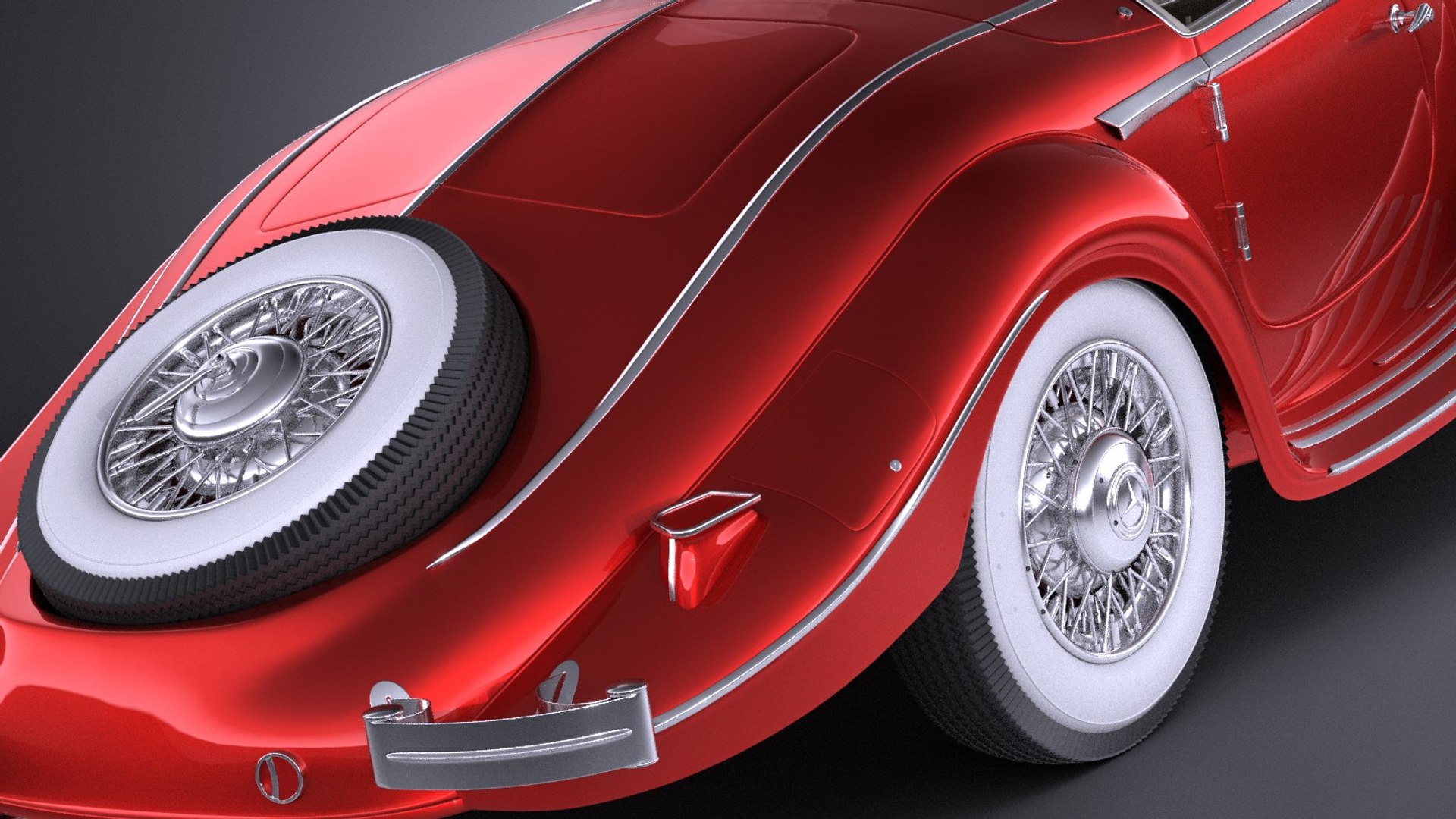 Mercedes 540k 1936 3d Model