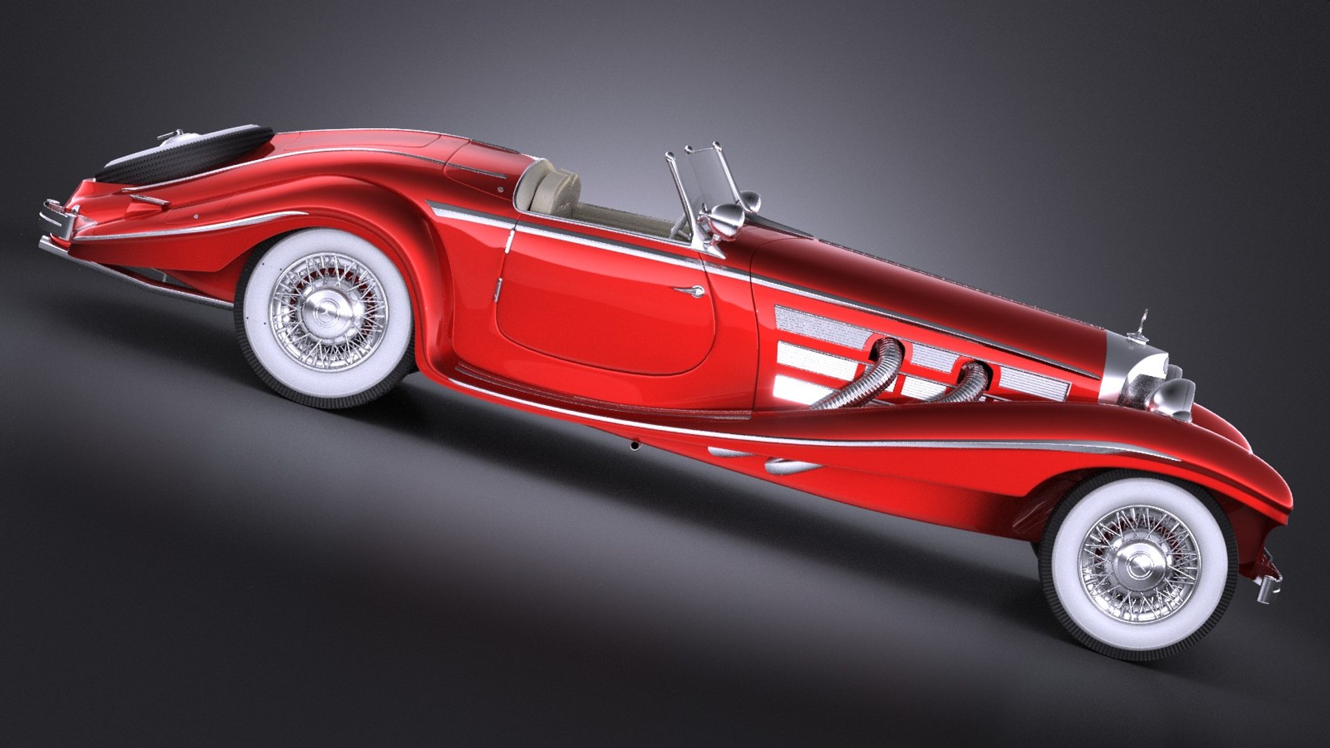 Mercedes 540k 1936 3d Model