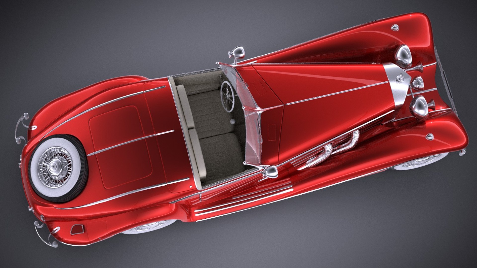 Mercedes 540k 1936 3d Model