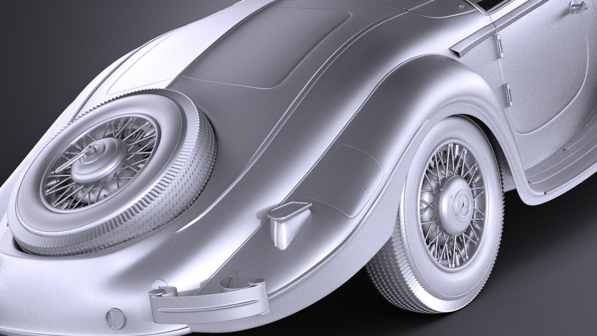 Mercedes 540k 1936 3d Model