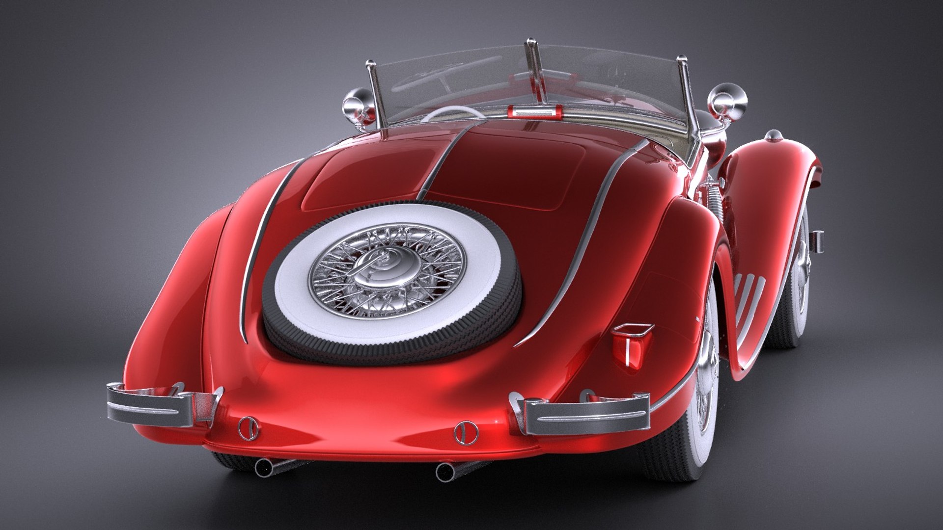 Mercedes 540k 1936 3d Model