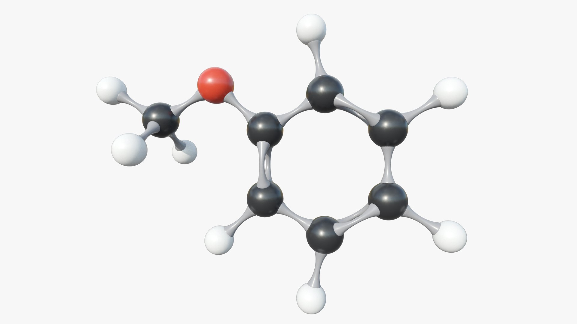 Anisole Molecule With PBR 4K 8K 3D Model - TurboSquid 1941857