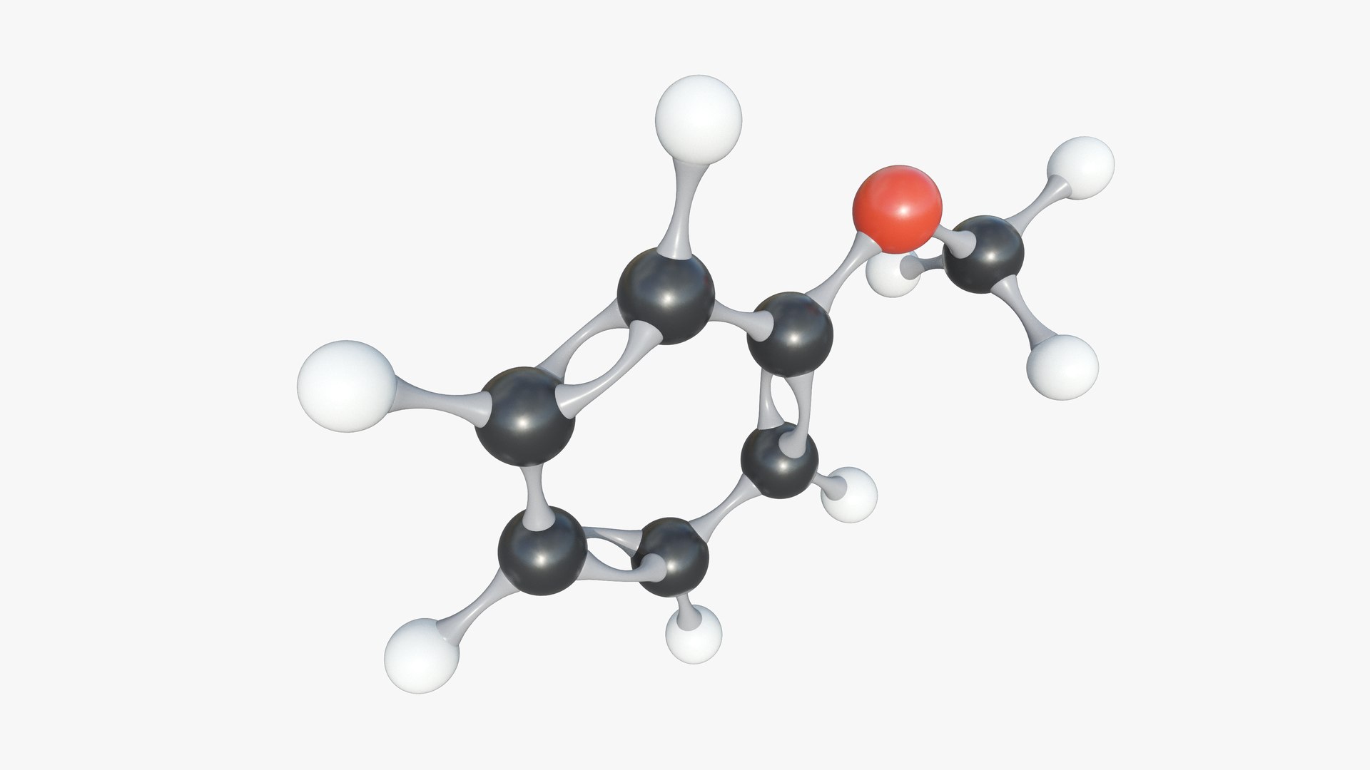 Anisole Molecule With PBR 4K 8K 3D Model - TurboSquid 1941857