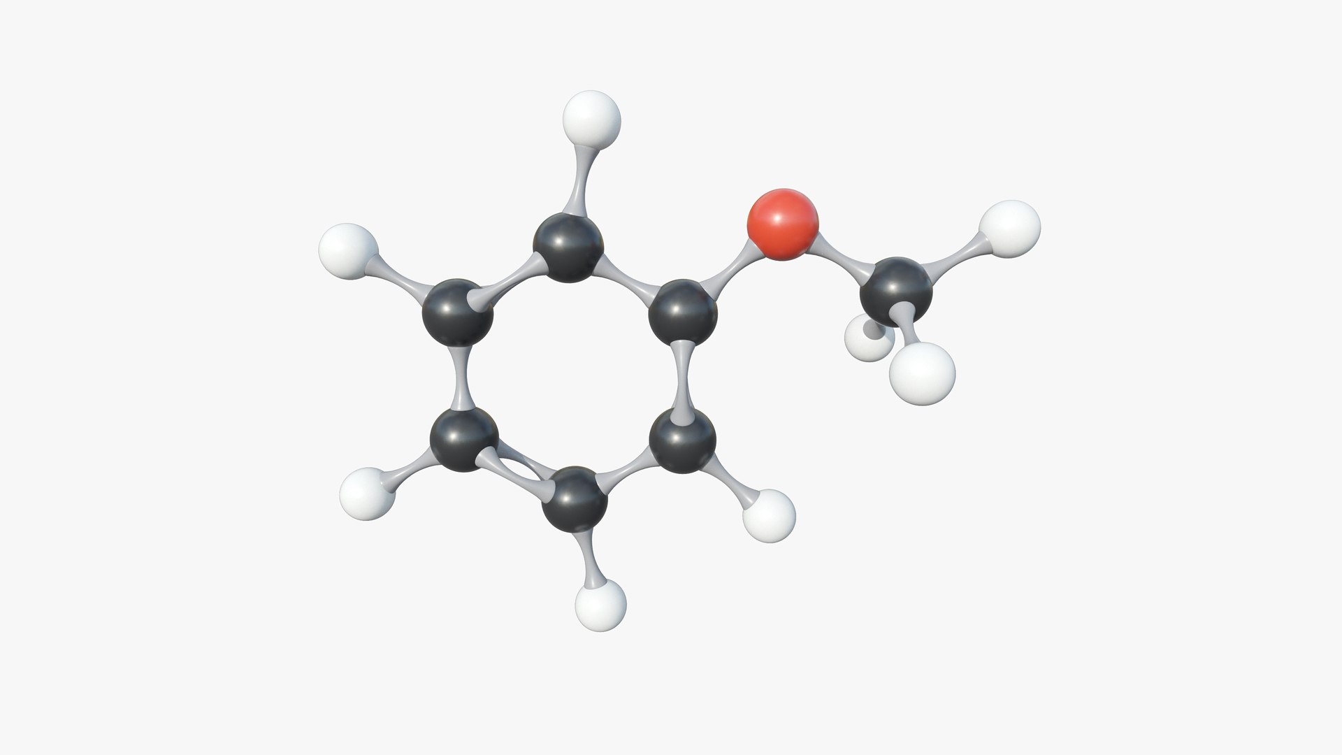 Anisole Molecule With PBR 4K 8K 3D Model - TurboSquid 1941857