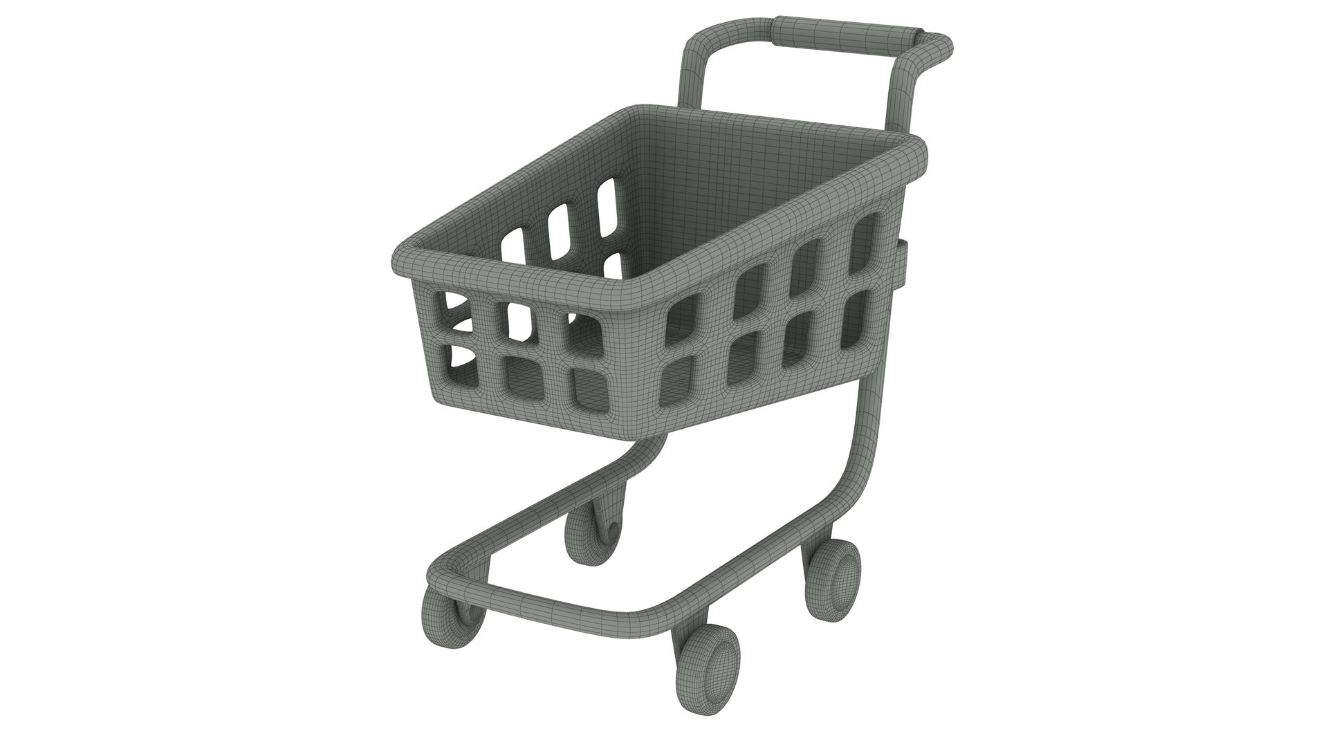 Cartoon Shopping Cart Icon 3D Model - TurboSquid 2218145