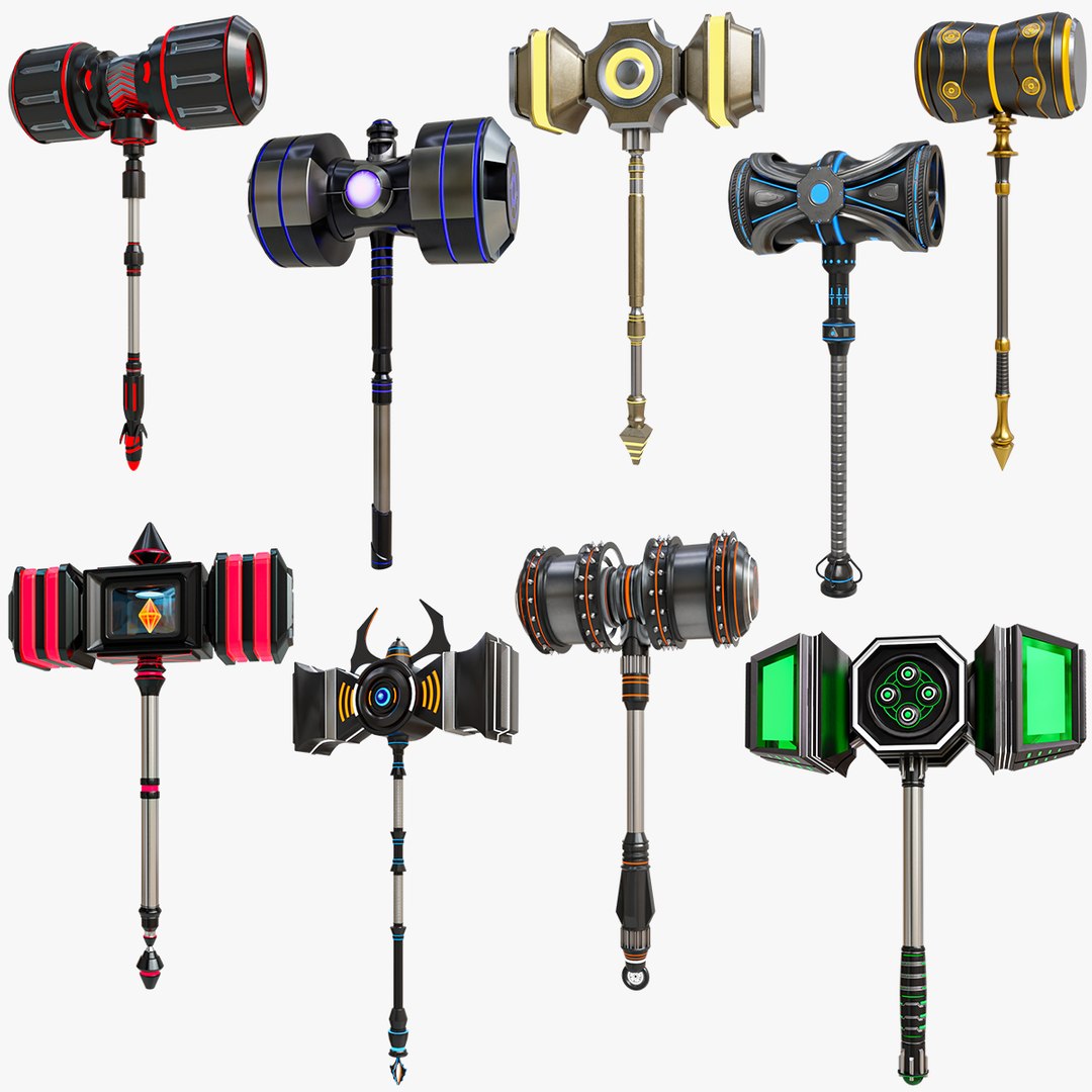 9 Sci Fi Hammers Collection 3D model - TurboSquid 2094264