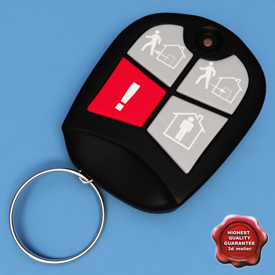 Realistic Alarm Remote 3d Model