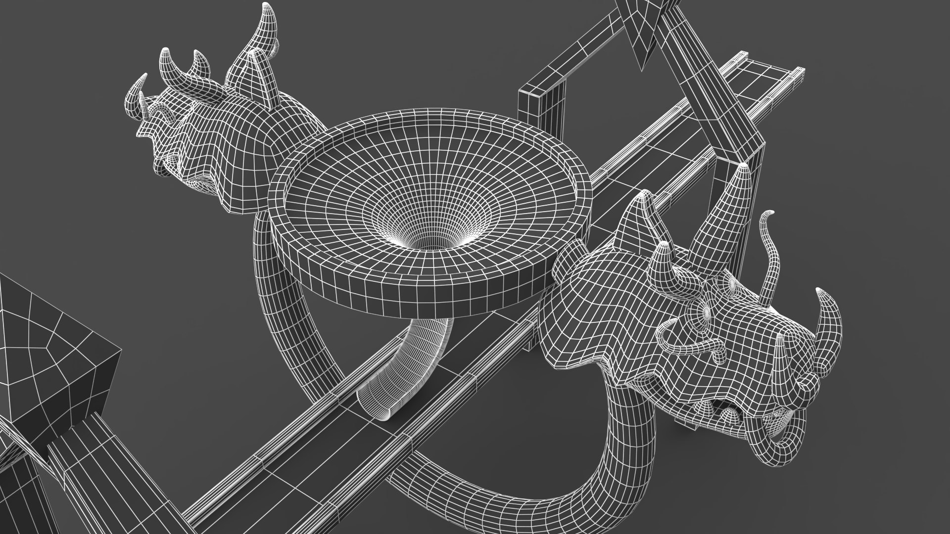 3D Infinity Run Game Stage Low-poly 3D model Low-poly 3D model ...