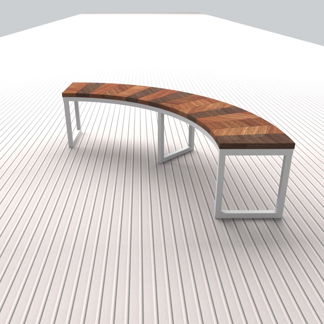 modern metal wood bench max