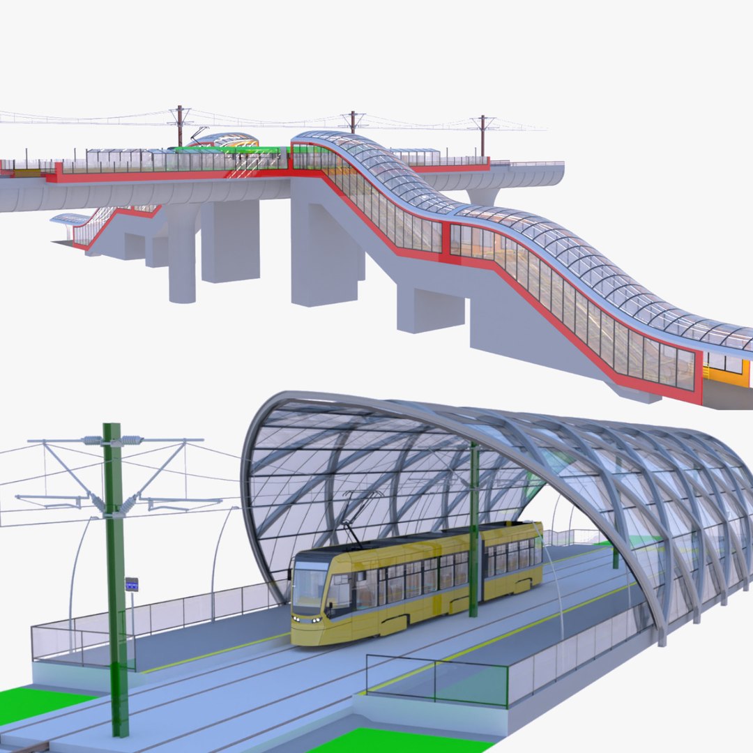3D Stadler Tram Stops Model - TurboSquid 2316086