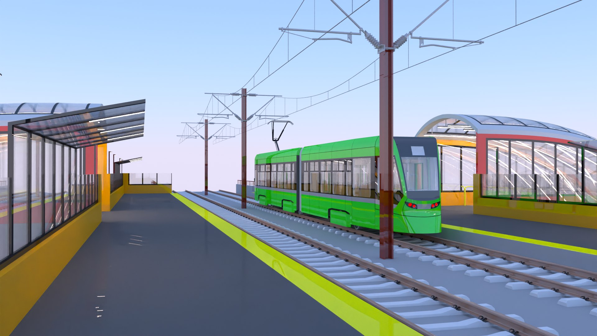 3D Stadler Tram Stops Model - TurboSquid 2316086