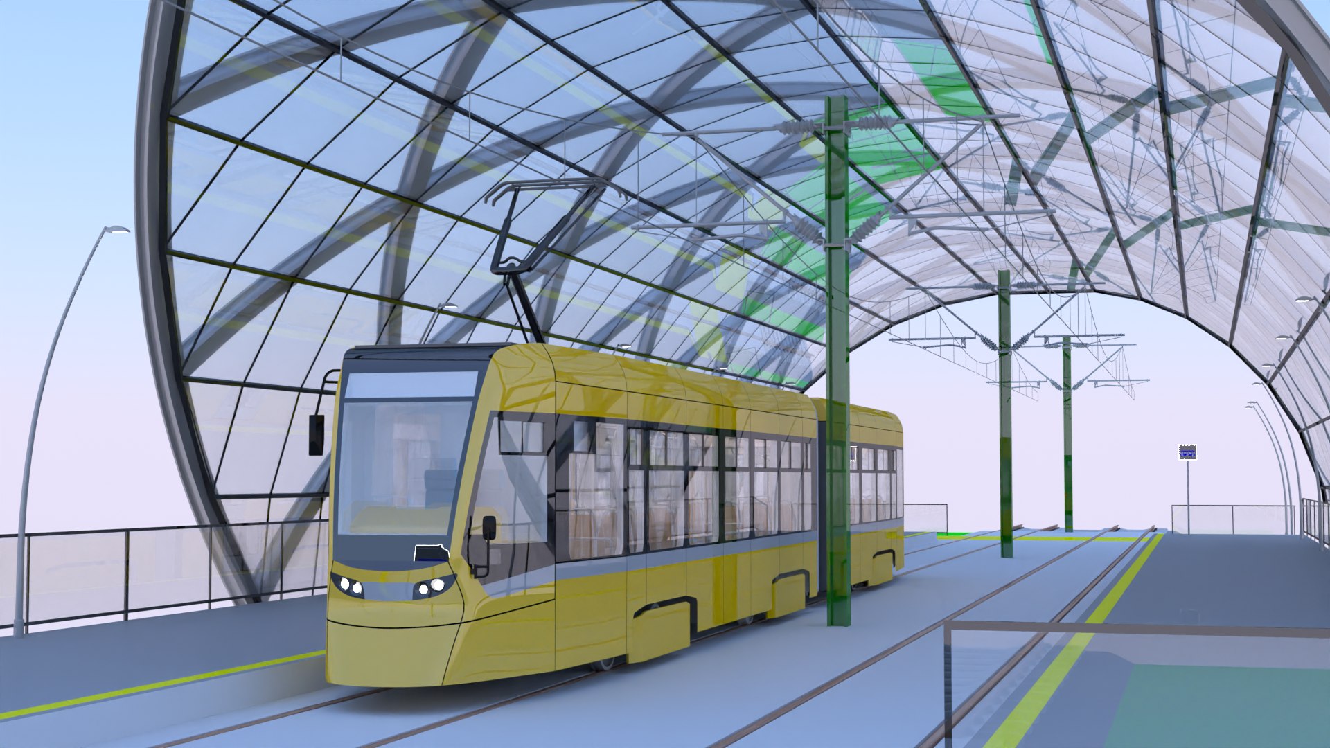 3D Stadler Tram Stops Model - TurboSquid 2316086