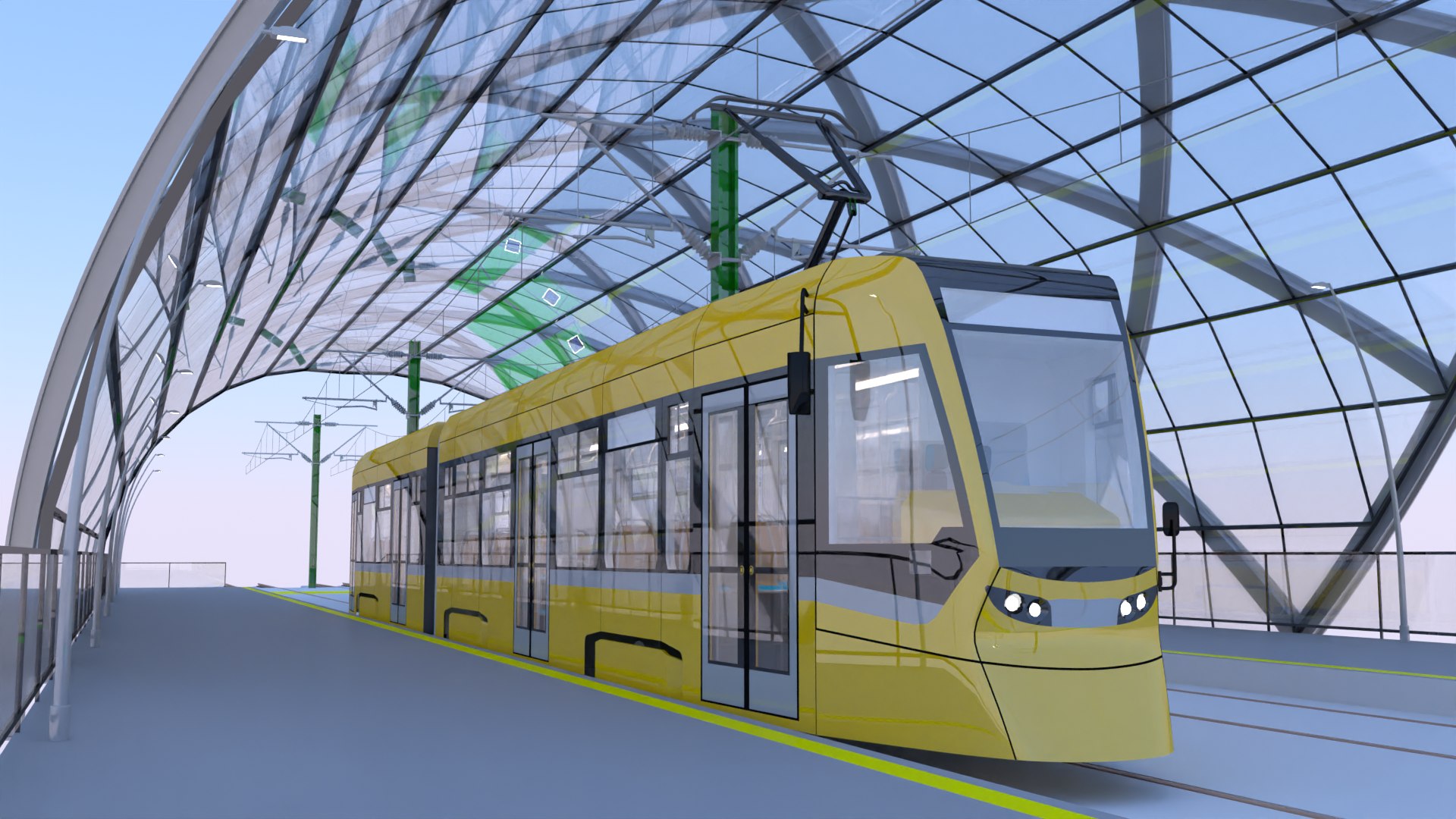 3D Stadler Tram Stops Model - TurboSquid 2316086