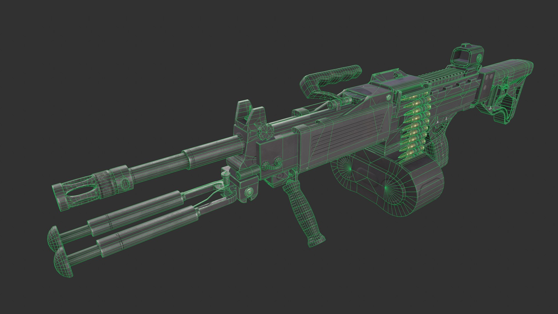 3D Negev NG7 Light Machine Gun - TurboSquid 2144609
