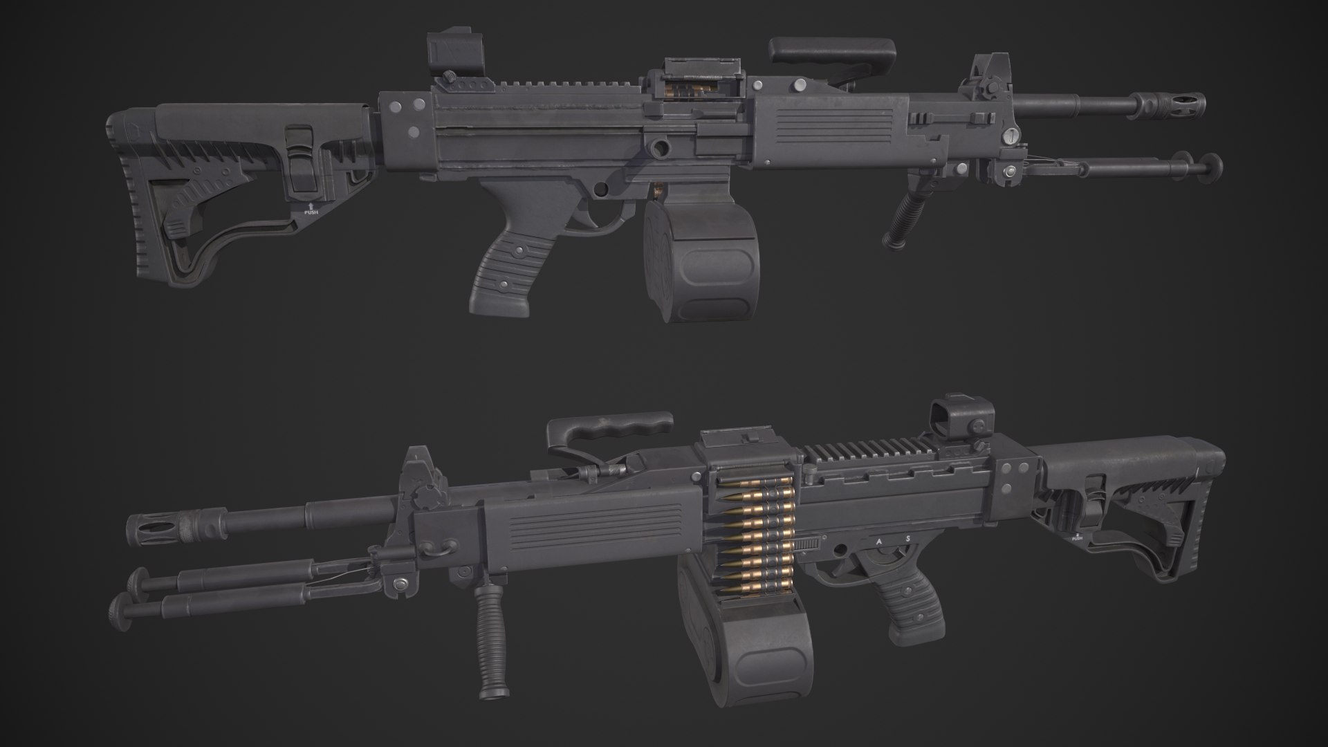 3D Negev NG7 Light Machine Gun - TurboSquid 2144609