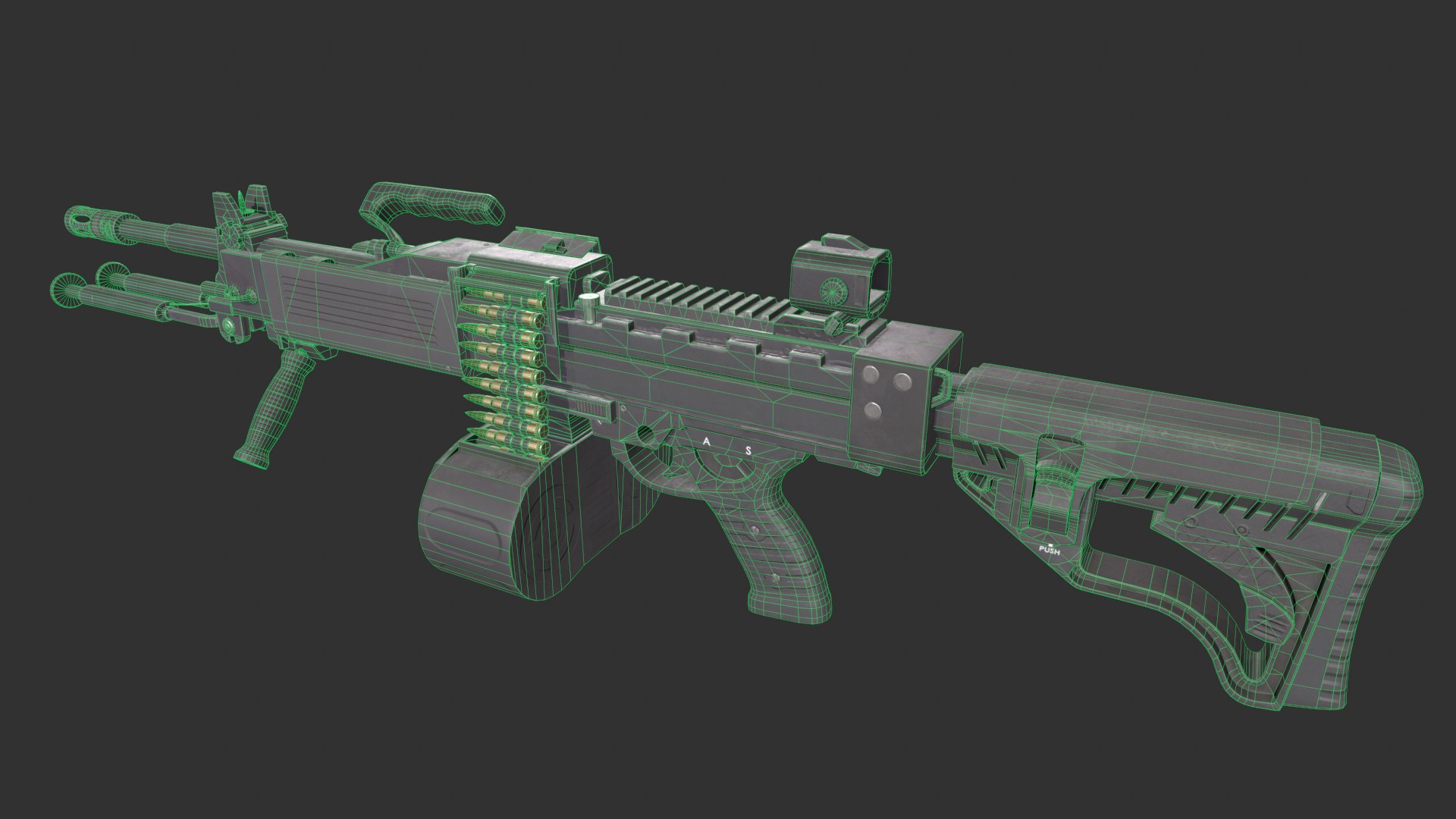 3D Negev NG7 Light Machine Gun - TurboSquid 2144609
