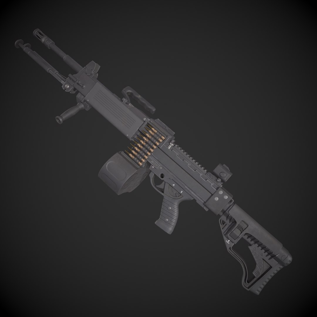 3D Negev NG7 Light Machine Gun - TurboSquid 2144609