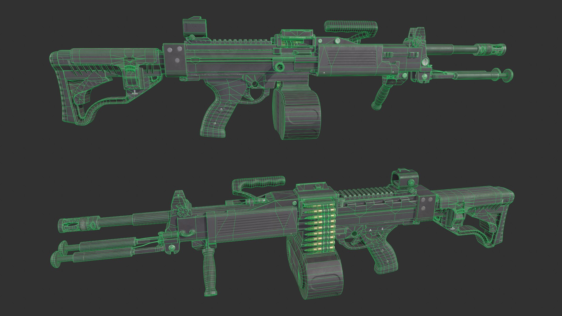 3D Negev NG7 Light Machine Gun - TurboSquid 2144609