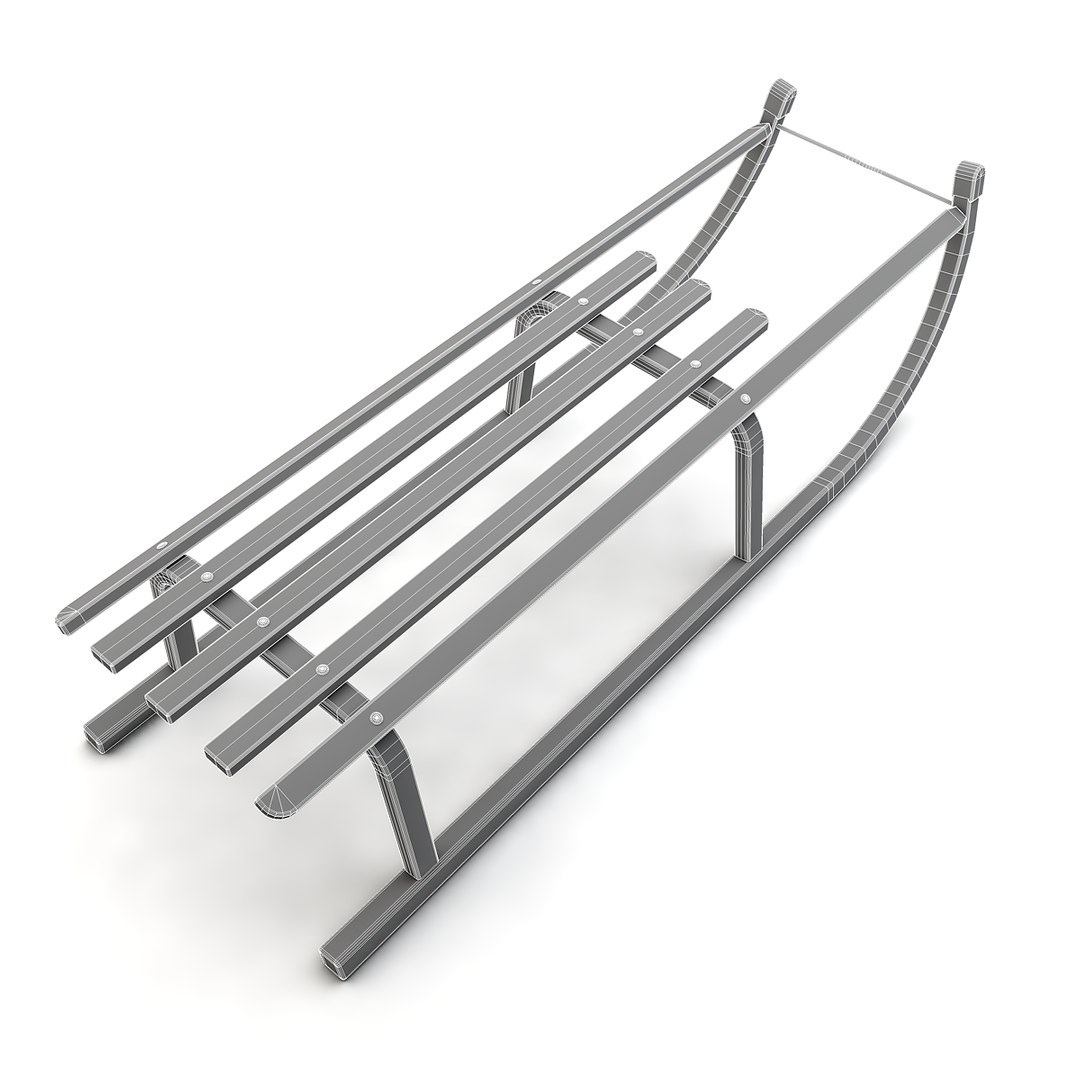 sledge sled 3d 3ds