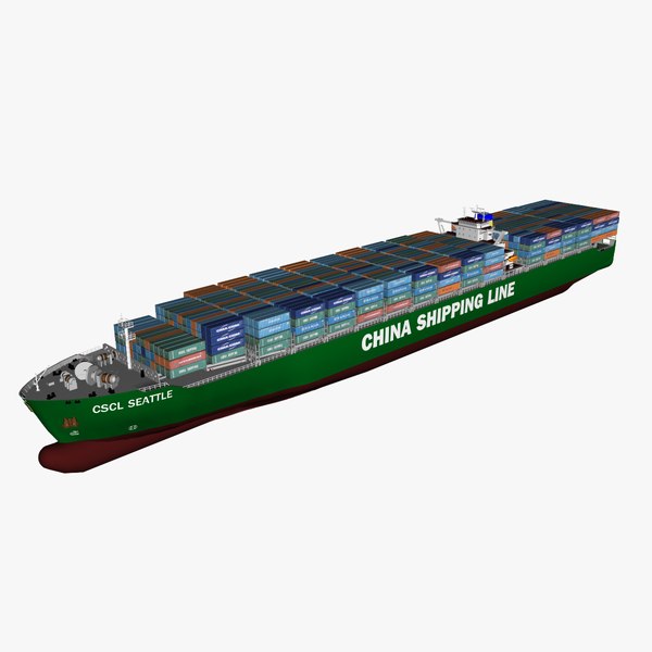 Embarcação de Contêineres da CSCL Seattle Mega Modelo 3D - TurboSquid ...